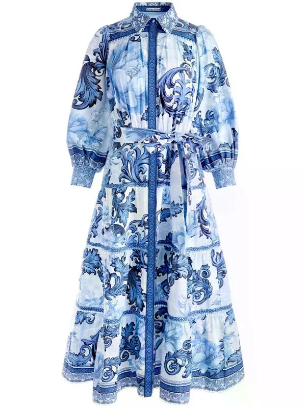 Alice + Olivia Geneva Midi Shirt Dress