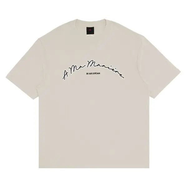 JORDAN X A Ma Maniére Short Sleeve T-shirt 'light Orewood Brown - Cream