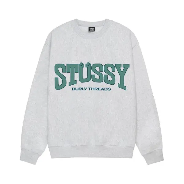 StÜssy Burly Threads Crewneck - Grey