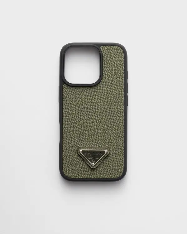Prada Saffiano Leather Case For Iphone 16 Pro