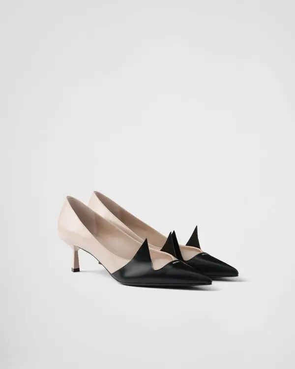 Prada Two-tone Leather Pumps - Silk/black