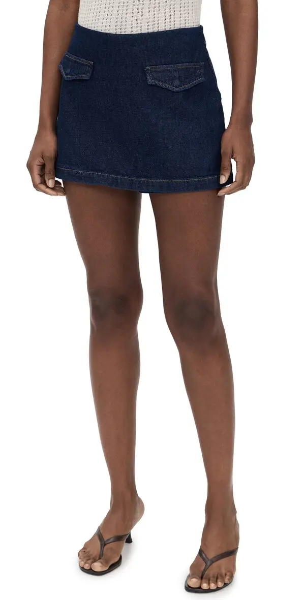 REFORMATION Imogen High-rise Denim Skort
