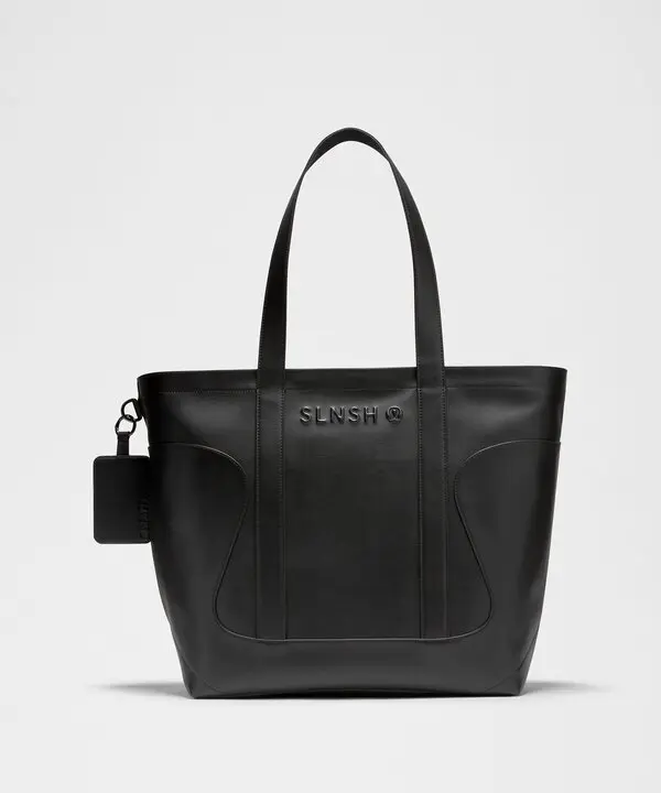 Lululemon Tote Bag 25l - Black/true Tangerine