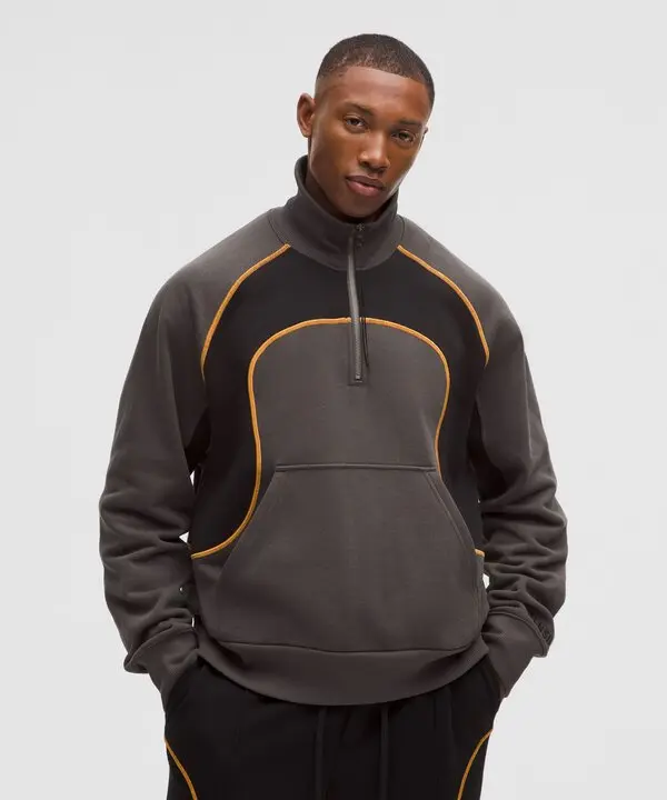 Lululemon Heavyweight French Terry Quarter Zip - Stoney/black