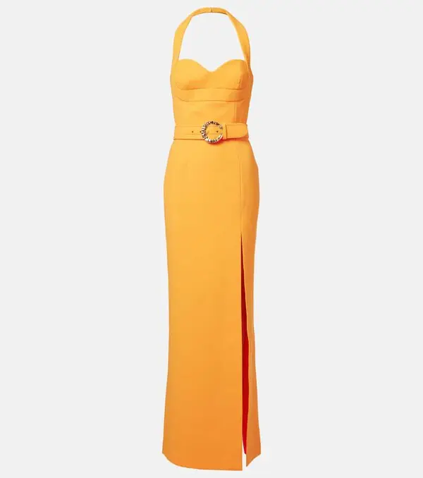 Rebecca Vallance Belted Halterneck Maxi Dress