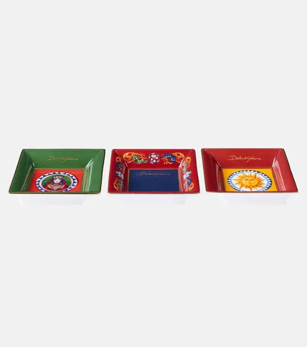 Dolce & Gabbana Carretto Set Of 3 Decorative Trays