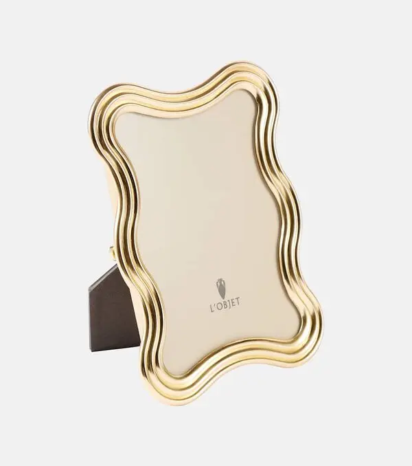 L'Objet Ripple 24kt -plated Picture Frame