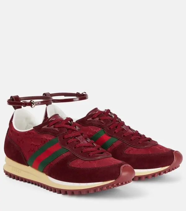 Gucci Re-motion Suede-trimmed Sneakers