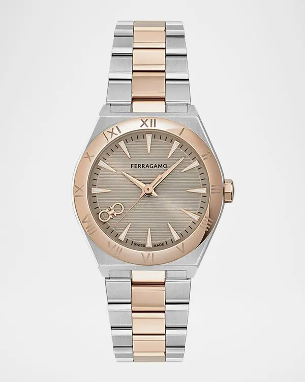 FERRAGAMO Vega Upper East Two-tone Bracelet Watch - Two Tone