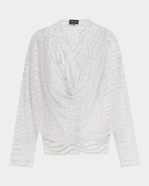 Giorgio Armani Embellished Tulle Blouse - Multi