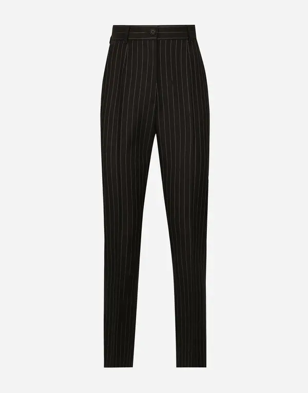 Dolce & Gabbana Tailored Pinstripe Wool Pants - Multicolor
