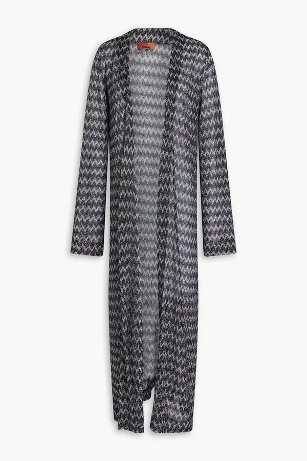 Missoni Metallic Crochet-knit Cardigan