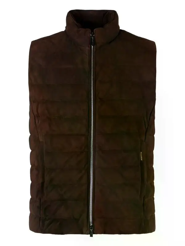 MOORER Calaf Gilet - Brown