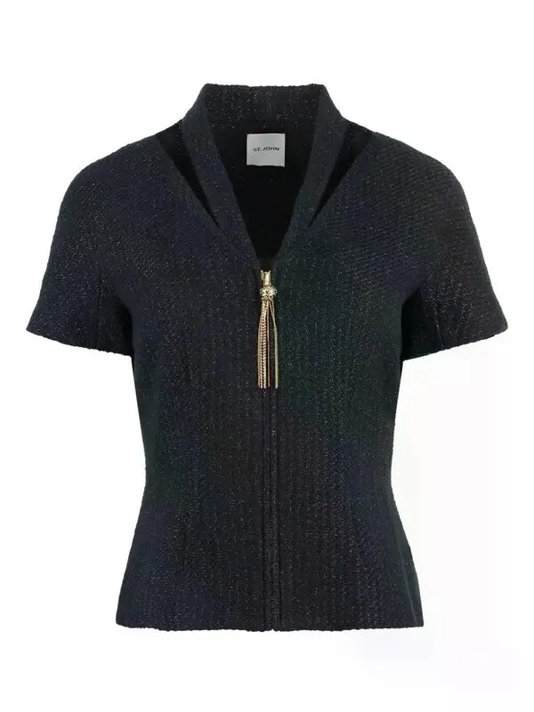 St. John Ribbed Knit Top