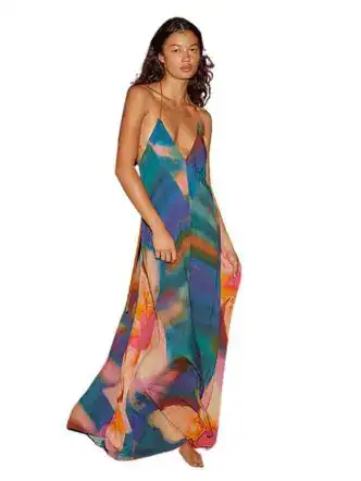 Free People Catalina Printed Maxi Dress In Sunset Combo - 34% Off |  Editorialist