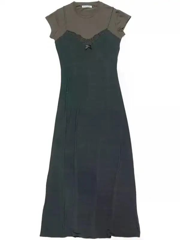 green and black jersey dress Bottega Veneta