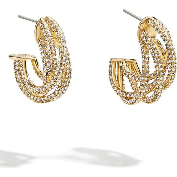 Baublebar Zia Rhinestone Open Hoop Earrings