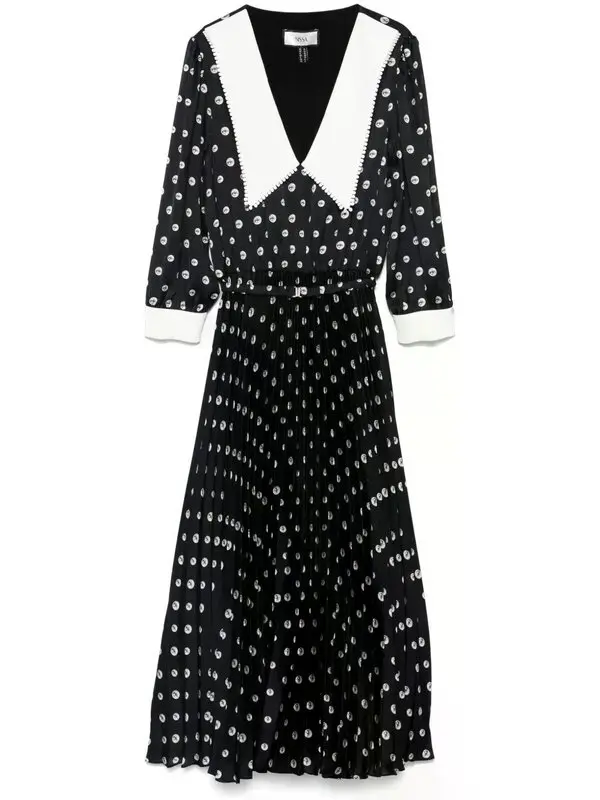 NISSA Pearl-print Midi Dress