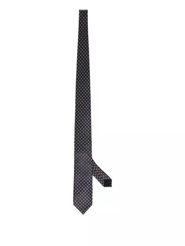 Corneliani Jacquard Silk Tie - Brown