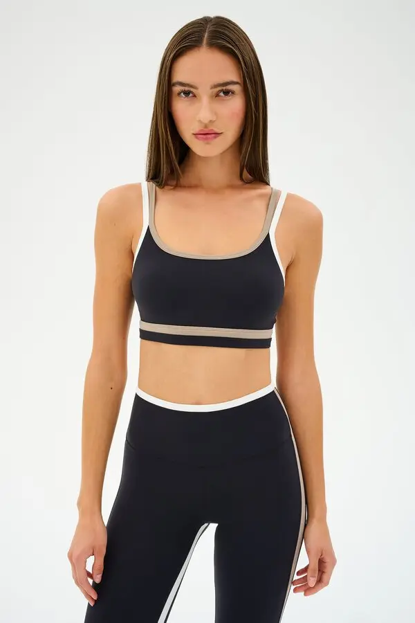Splits59 Eva Rigor Double Strap Bra - Black/latte