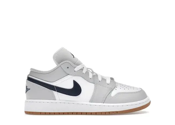 JORDAN 1 Low Sneakers - White/neutral Grey/gum Medium Brown