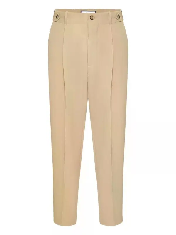 Philipp Plein Classic Fit Tapered Trousers - Neutrals