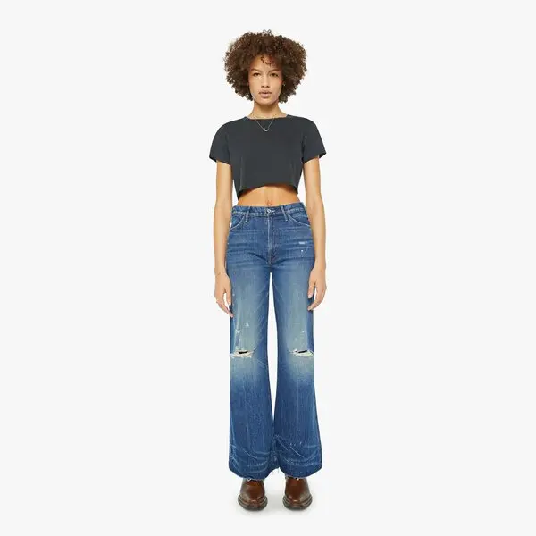 MOTHER The Hustler Roller Skimp Fray Jeans