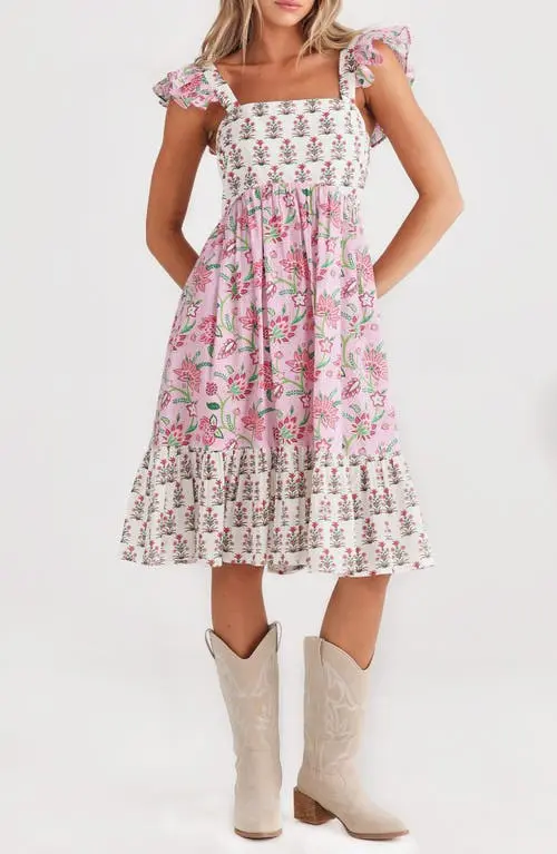 TALISMAN THE LABEL Zoe Ruffle-hem Dress