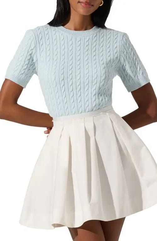 Astr The Label Iyla Cable Stitch Cotton Blend Sweater