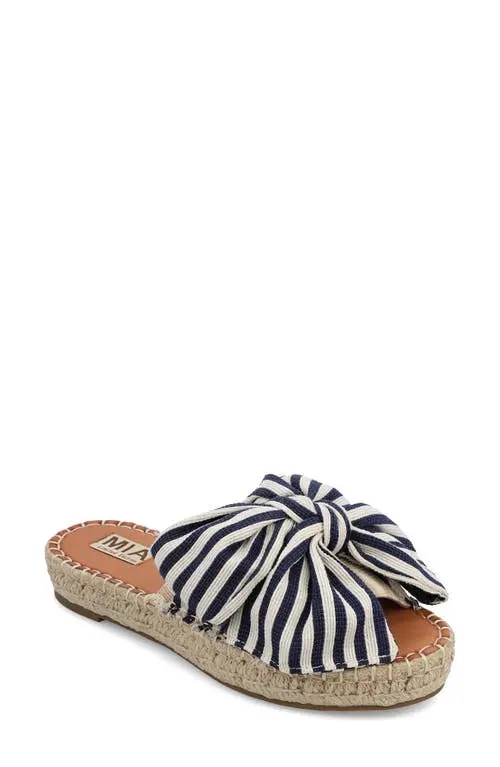 Mia Danielle Platform Sandal - Navy/ Natural
