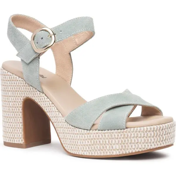 NEROGIARDINI Ankle Strap Platform Sandal - Mint