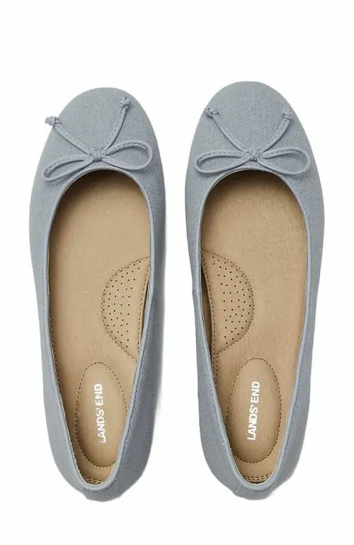LANDS' END Essential Denim Ballet Flats - Dark Wash