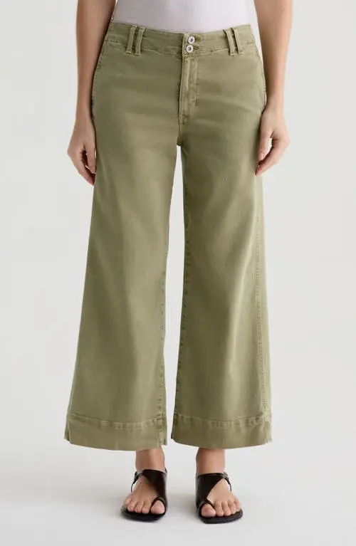 Ag Natasha High-waisted Flare Ankle Pants - Sulfur Basil