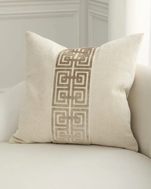 D.V. KAP HOME Terus Decorative Pillow, 24" Square - Toast