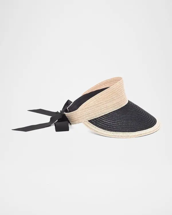 Eugenia Kim Ricky Straw Visor - Natural