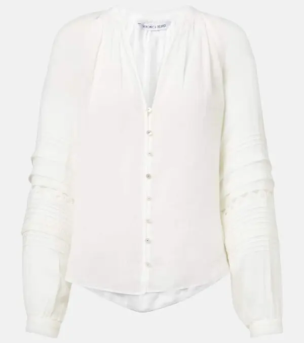 Veronica Beard Ailani Semi-sheer Blouse