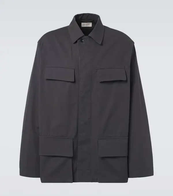 LEMAIRE Cotton Twill Overshirt - Black