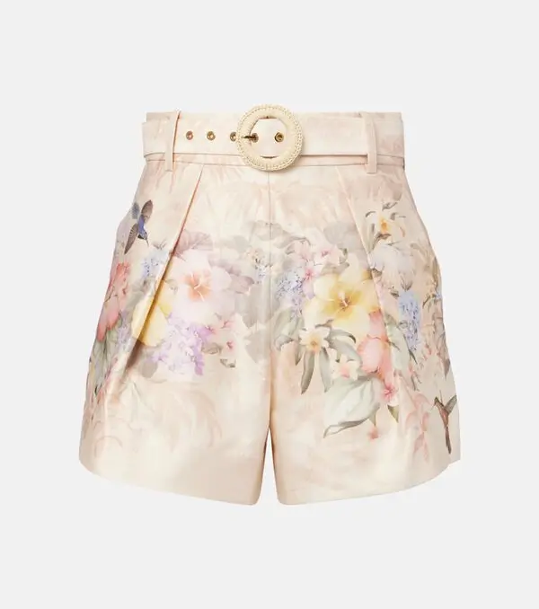 Zimmermann Illuminate Floral High-rise Shorts - Multicoloured