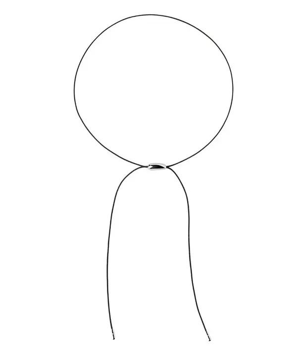 PDPAOLA Oslo Cord Choker Necklace - Silver