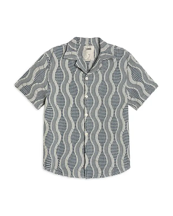 Oas Cuba Waffle Shirt - Blue