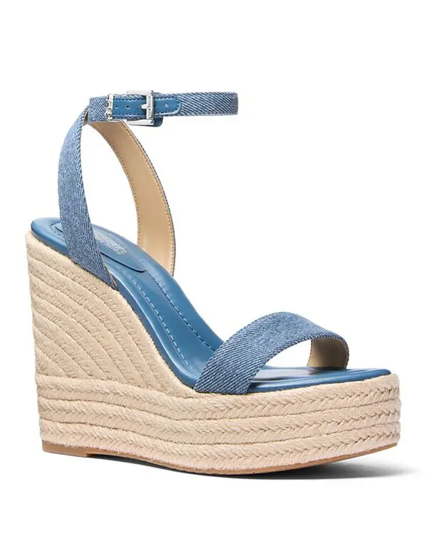 Michael Kors Leighton Espadrille Wedge Sandals - Union Wash