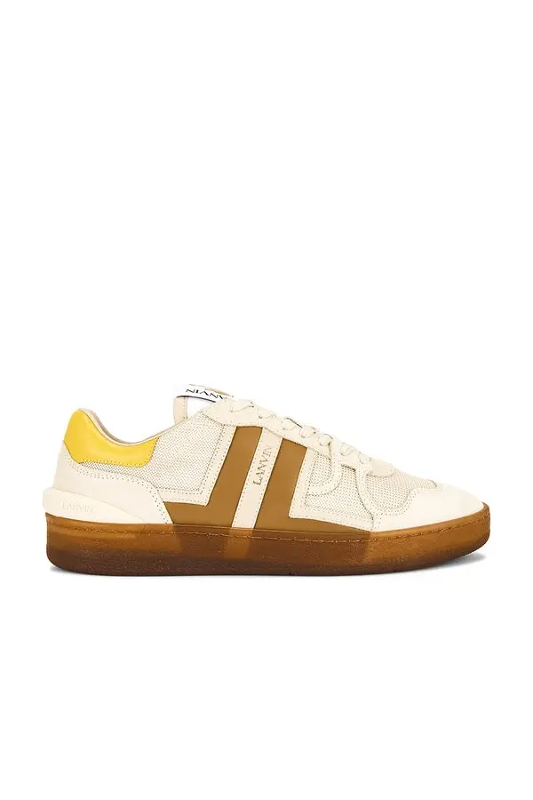 LANVIN Clay Sneakers With Translucent Sole - Ecru & Mastic