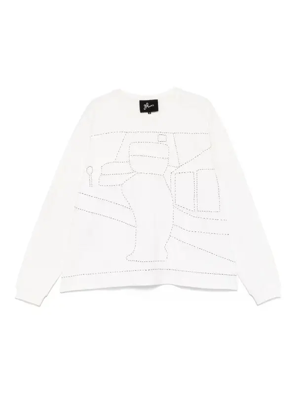 GLASS CYPRESS Embroidered Sweatshirt
