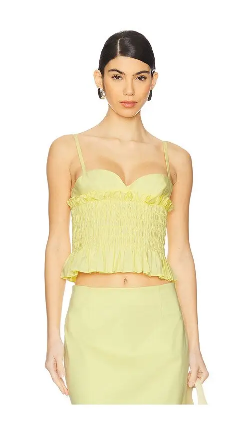 Clea Celeste Shirred Top