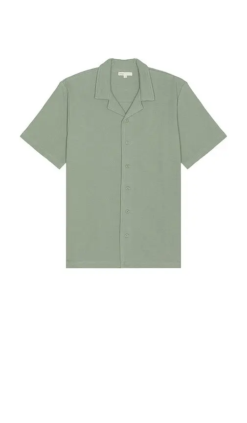 Onia Macro Waffle Vacation Shirt - Sage
