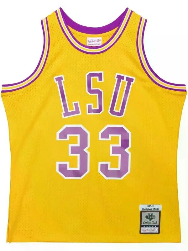 Mitchell & Ness 1990/91 Shaquille O'neal Lsu Tigers Swingman Player Jersey