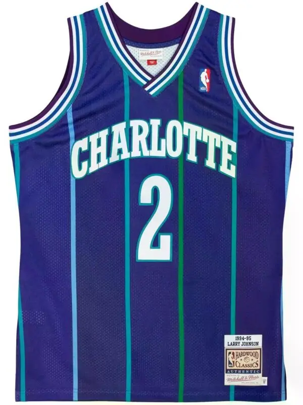 Mitchell & Ness Nba Charlotte Hornets 94 Larry Johnson Authentic Alternate Jersey - Purple