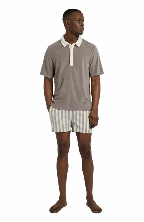 Onia Charles 4" Swim Trunk - Cinder/cream