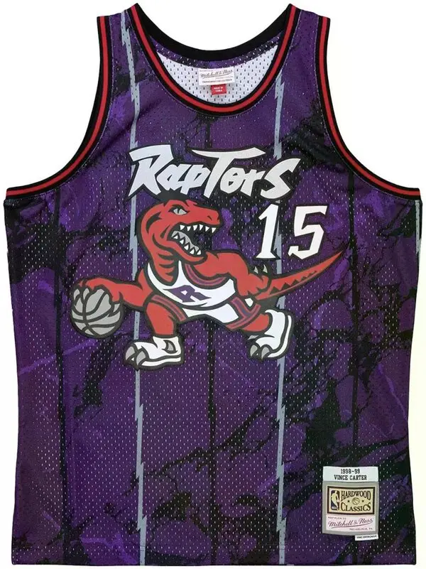 Mitchell & Ness Nba Toronto Raptors 1998 Vince Carter Team Marble Swingman Jersey Vest Top - Purple