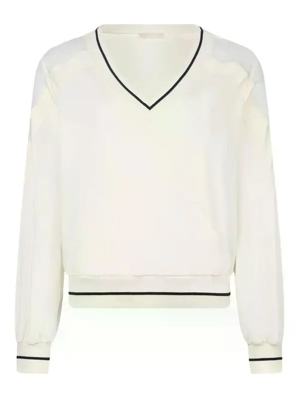 Liu Jo V-neck Sweatshirt - White